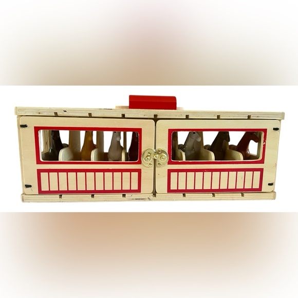 Melissa & Doug | Toys | Melissa And Doug Red And White Wooden Toy Horse ...
